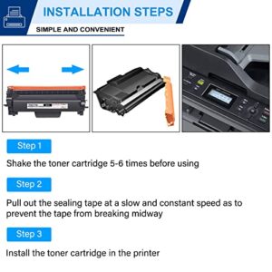 1 Pack TN760 Toner Cartridge & 1 Pack DR730 Drum Unit Compatible TN760 DR730 Replacement for Brother DCP-L2550DW MFC-L2710DW L2750DW L2750DWXL HL-L2350DW L2370DW L2390DW L2395DW Printer