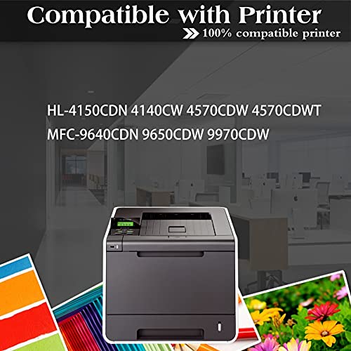 4-Pack(1BK+1C+1M+1Y) TN310BK TN310C TN310M TN310Y Toner Cartridge Replacement for Brother TN310 TN-310 to use with HL-4150CDN HL-4570CDWT MFC-9640CDN MFC-9650CDW MFC-9970CDW Printer Toner