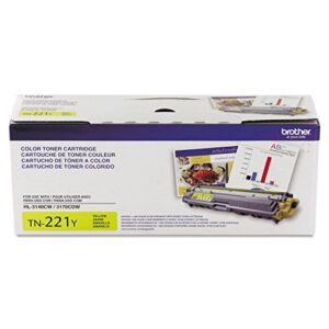 brother tn221y tn221y toner, yellow