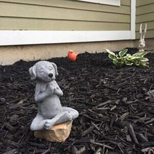 Meditating Dog Statue Buddha - Zen Dog - Namaste– Top Collection Tranquility and Peacefulness for Your Fairy Garden. 4¾ Inches Tall Miniature Gnome Figurine