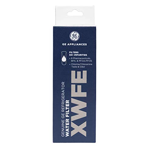 GE XWFE Refrigerator Water Filter | Certified to Reduce Lead, Sulfur, and 50+ Other Impurities | Replace Every 6 Months for Best Results | Pack of 1