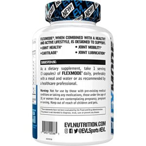 Evlution High Absorption Joint Support Supplement Nutrition FLEXMODE Joint Supplement with Advanced Joint Vitamins Including Glucosamine Chondroitin MSM Boswellia and Hyaluronic Acid - 30 Servings