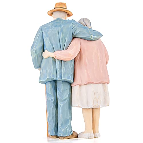 Couple Collectible Figurines, Love Statue, Sculpted Hand-Painted Sweet Loving Together Figure, Anniversary Wedding Valentine's Day Gift for Wife Husband Boyfriend Girlfriend (Around You)