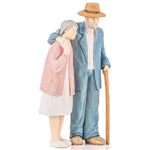 Couple Collectible Figurines, Love Statue, Sculpted Hand-Painted Sweet Loving Together Figure, Anniversary Wedding Valentine's Day Gift for Wife Husband Boyfriend Girlfriend (Around You)