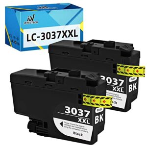 intactech 2 black compatible ink cartridges replacement for brother lc3037 lc3037xxl lc3037bk high yield ink tank work for printer mfc-j5845dw mfc-j5845dw xl mfc-j5945dw mfc-j6545dw mfc-j6945dw