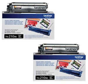 genuine brother tn210bk (tn-210bk) toner cartridge 2-pack