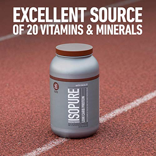 Isopure Low Carb, Vitamin C and Zinc for Immune Support, 25g Protein, Keto Friendly Protein Powder, 100% Whey Protein Isolate, Flavor: Chocolate Peanut Butter, 3 Pounds (Packaging May Vary)