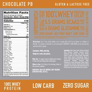 Isopure Low Carb, Vitamin C and Zinc for Immune Support, 25g Protein, Keto Friendly Protein Powder, 100% Whey Protein Isolate, Flavor: Chocolate Peanut Butter, 3 Pounds (Packaging May Vary)