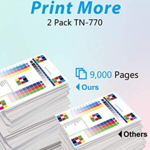 MM MUCH & MORE Compatible Toner Cartridge Replacement for Brother TN770 TN-770 TN730 TN760 Super High Yield Black Toner Cartridge for HL-L2370DW HL-L2370DWXL MFC-L2750DW MFC-L2750DWXL Printer (2-Pack)