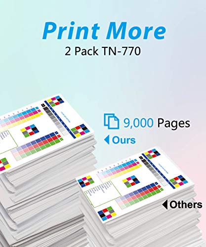 MM MUCH & MORE Compatible Toner Cartridge Replacement for Brother TN770 TN-770 TN730 TN760 Super High Yield Black Toner Cartridge for HL-L2370DW HL-L2370DWXL MFC-L2750DW MFC-L2750DWXL Printer (2-Pack)