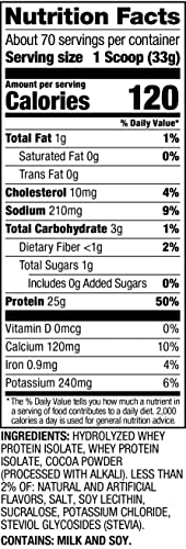 Dymatize ISO100 Hydrolyzed Protein Powder, 100% Whey Isolate Protein, 25g of Protein, 5.5g BCAAs, Gluten Free, Fast Absorbing, Easy Digesting, Fudge Brownie, 5 Pound