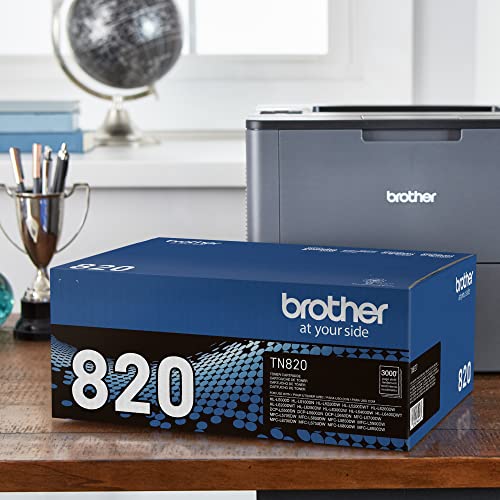 Brother Monochrome Laser Printer, HL-L6200DW, Wireless Networking, Mobile Printing, Duplex Printing, Large Paper Capacity w/ Brother TN820 Replacement Black Toner