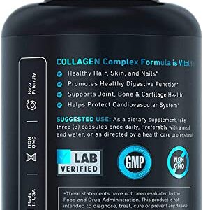 Vital Vitamins Multi Collagen Complex (2 Pack) - Type I, II, III, V, X, Grass Fed, Non-GMO