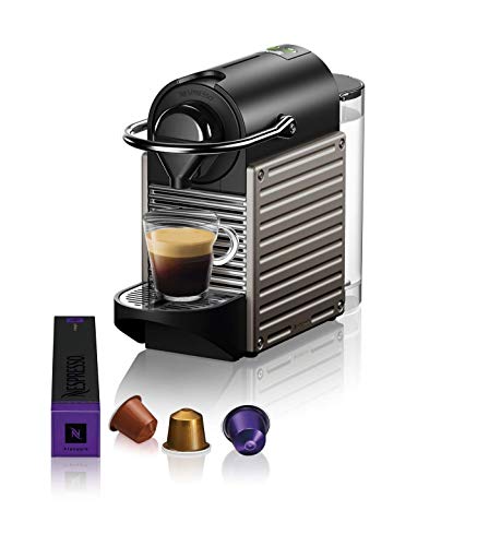 Nespresso BEC430TTN Pixie Espresso Machine, 24 ounces by Breville, Titan