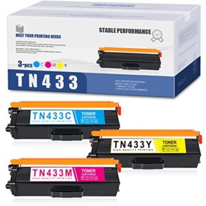 lvelimit compatible toner cartridge replacement for brother tn433 tn-433 tn431 mfc-l8900cdw mfcl8900cdw hll8360cdw hl-l8360cdw hl-l8260cdw mfc-l8610cdw hll8360cdwt printer 3pack