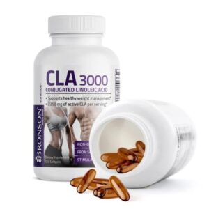 Bronson CLA 3000 Extra High Potency Supports Healthy Weight Management Lean Muscle Mass Non-Stimulating Conjugated Linoleic Acid 120 Softgels