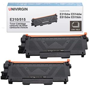 compatible e310 toner cartridge replacement for use in dell e514dw dell e515dw dell e515dn for brother e310 e514 e515 e310dw(black,2-pack)