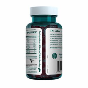 NEURIVA Plus Brain Supplement For Memory, Focus & Concentration + Cognative Function with Vitamins B6 & B12 and Clinically Tested Nootropics Phosphatidylserine and Neurofactor, 50ct Strawberry Gummies