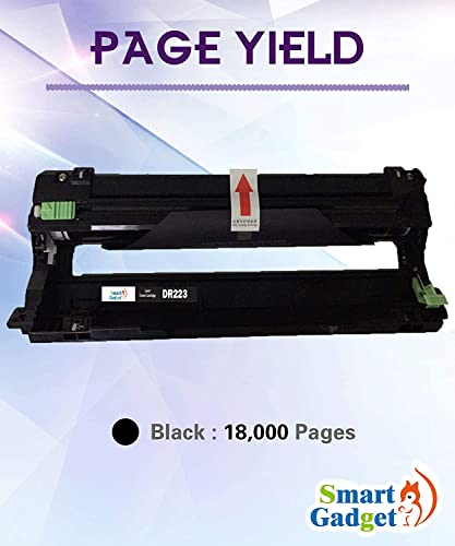 Smart Gadget 1_Pack Unit Compatible Drum Unit Replacement DR-223 DR223CL DR223 Black | Use with HL-L3210CW MFC-L3710CW MFC-L3770CDW MFC-L3750CDW HL-L3230CDN Printers