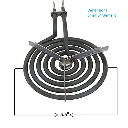 KITCHEN BASICS 101 WB30M1 WB30M2 Replacement Range Stove Top Surface Element Burner Kit for GE and Hotpoint, 4 Pack Includes 2 WB30M1 (6") and 2 WB30M2 (8"), 2912, 340523, 243867, WB30M0001