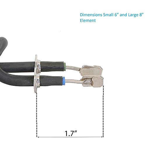 KITCHEN BASICS 101 WB30M1 WB30M2 Replacement Range Stove Top Surface Element Burner Kit for GE and Hotpoint, 4 Pack Includes 2 WB30M1 (6") and 2 WB30M2 (8"), 2912, 340523, 243867, WB30M0001