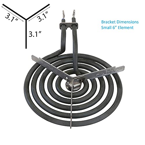 KITCHEN BASICS 101 WB30M1 WB30M2 Replacement Range Stove Top Surface Element Burner Kit for GE and Hotpoint, 4 Pack Includes 2 WB30M1 (6") and 2 WB30M2 (8"), 2912, 340523, 243867, WB30M0001