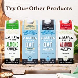 Califia Farms - Oat Barista Blend Oat Milk, 32 Oz (Pack of 6), Shelf Stable, Dairy Free, Plant Based, Vegan, Gluten Free, Non GMO, High Calcium, Milk Frother, Creamer, Oatmilk