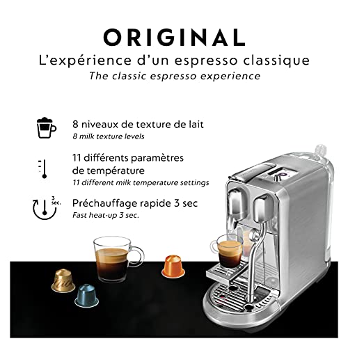 Breville Nespresso BNE800BSS Creatista Plus Espresso Machine, Brushed Stainless Steel & Nespresso Capsules OriginalLine, Barista Flavored Pack, Mild Roast Espresso Coffee, Brews 1.35 Ounce