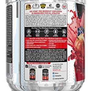 Pre Workout | Six Star PreWorkout Explosion | Pre Workout Powder for Men & Women | PreWorkout Energy Powder Drink Mix | Sports Nutrition Pre-Workout Products | Fruit Punch (30 Servings)