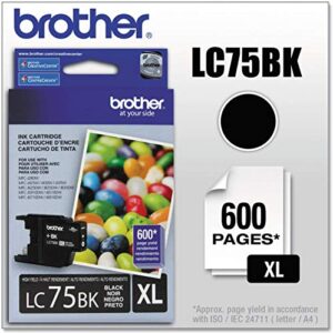 brother lc75bk lc75bk innobella high-yield ink, black