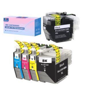 nextpage compatible ink cartridges replacement for brother lc3017 xl lc 3017 lc-3017 lc3019 lc-3019xxl to use with mfc-j5330dw/mfc-j6530dw/mfc-j6730dw/mfc-j6930dw, 5pack