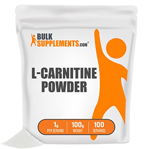 BulkSupplements.com L-Carnitine Powder (Base) - Amino Acids Supplement for Muscle Recovery & Endurance - Gluten Free - 1000mg (1g) per Serving, 100 Servings (100 Grams - 3.5 oz)