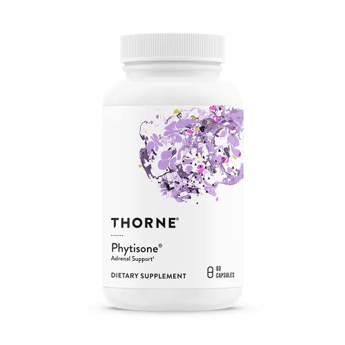 Thorne Phytisone - Adrenal Support Supplement with Vitamin C & Ashwagandha - Dairy-Free Helath Support - 60 Capsules - 30 Servings