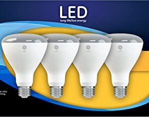 GE Lighting LED Indoor Floodlight Bulbs, 10 Watt (65 Watt Equivalent) Soft White, BR30 Bulb Type, Medium Base, Dimmable (4 Pack)