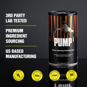 Animal Pump – Preworkout - Vein Popping Pumps – Energy and Focus – Creatine – Nitric Oxide – Easy to Remove Stimulant Pill for Anytime Workouts – 30 Packs