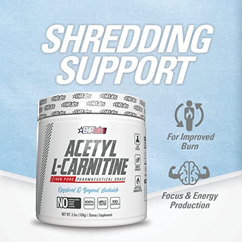 EHPlabs Acetyl L-Carnitine - Supports Natural Energy Production, Aids Metabolism, Assists in Healthy Brain Function, Supports Heart Health, Non-GMO, Vegan, Gluten Free - 100 Serves