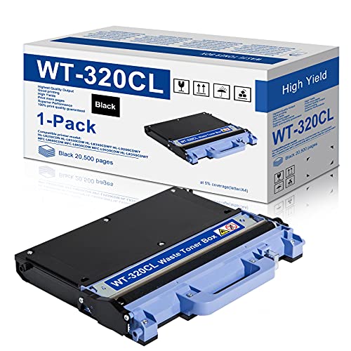 MitoColor 1 Pack 20,500 Page Yield Black WT-320CL Waste Toner Box Compatible for Brother WT320CL Waste Container Replacement for HL-L8250CDN L8350CDW L8350CDWT L8350CDWT MFC-L8600CDW L9550CDW Printer