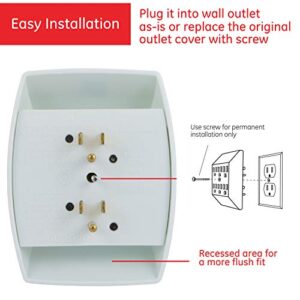 GE 6-Outlet Extender Wall Tap, 5 Pack, Grounded Adapter, Charging Station, 3-Prong, Secure Install, UL Listed, White, 54853