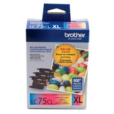 Brother LC75 Ink Cartridge ( Cyan,Magenta,Yellow , 3-Pack )