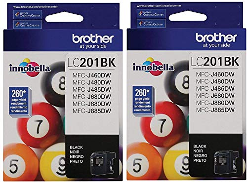 Brother Lc201Bk - Black - Original - Ink Cartridge -LC201BKS-(2 Pack)