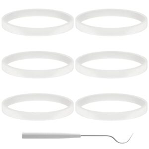 6 pcs rubber gaskets 10cm sealing gaskets white o-ring replacement parts for ninja blender bl480 bl680 bl910 ct680