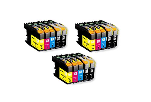 Tonerstocks 15 Pack Replacement Ink Cartridge Combo For Brother LC203 XL LC203XL (6 Black, 3 Cyan, 3 Magenta, 3 Yellow) For MFC-J460DW MFC-J480DW MFC-J485DW MFC-J680DW MFC-J880DW MFC-J885DW