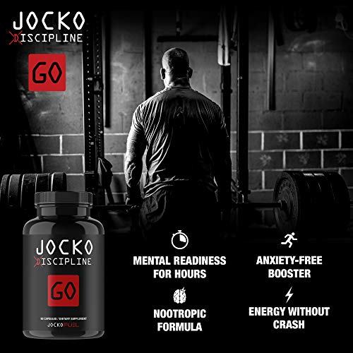 Jocko Fuel Discipline GO Brain Booster - Nootropic Dietary Supplements for Memory & Focus - PreWorkout Energy & Focus Supplement (90 Capsules)