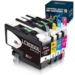 clorisun lc3035 3035 lc3033 ink cartridge replacement for brother lc3035 3035 lc3033 3033 with mfc j995dw j805dw j815dw j995dwxl j805dwxl printer (black cyan magenta yellow, 4-pack)