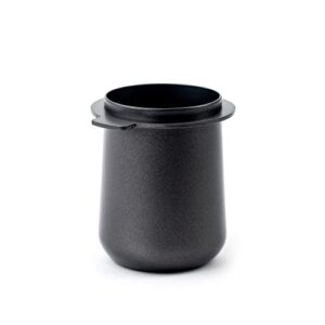 crema coffee products | 54mm dosing cup | black | 100% stainless steel with non-stick food grade coating | espresso coffee dosing cup | fits 54mm breville portafilters