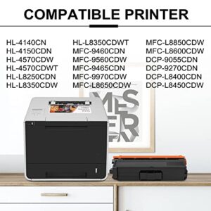 TN331 Toner Cartridge: 5-Pack TN-331BK TN-331C TN-331M TN-331Y Replacement for Brother TN-331 for HL-L8350CDW HL-4150CDN MFC-L8850CDW MFC-9970CDW MFC-L8600CDW Printer