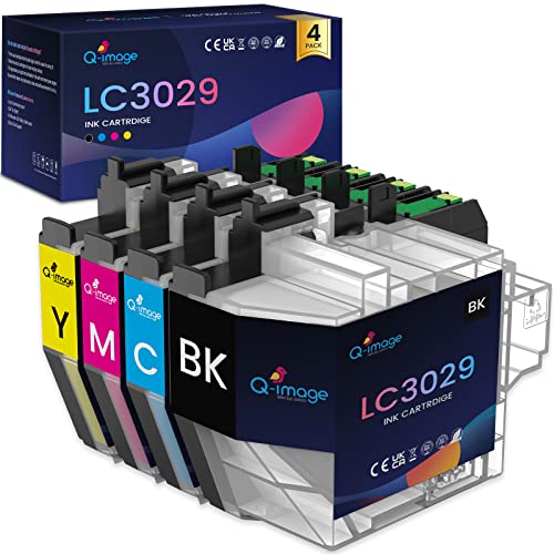 Q-image LC3029 Ink Cartridge Compatible Replacement for Brother LC 3029 XL LC3029XXL LC3029BK to use with MFC-J5830DW MFC-J5830DWXL MFC-J6935DW MFC-J6535DW MFC-J6535DWXL MFC-J5930DW (4 Combo Pack)