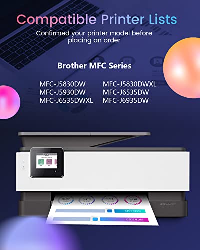 Q-image LC3029 Ink Cartridge Compatible Replacement for Brother LC 3029 XL LC3029XXL LC3029BK to use with MFC-J5830DW MFC-J5830DWXL MFC-J6935DW MFC-J6535DW MFC-J6535DWXL MFC-J5930DW (4 Combo Pack)