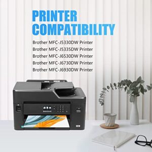 Miss Deer LC3019 XXL Compatible Ink Cartridge Replacement for Brother LC3019 LC3017 XXL LC3017 Work with Brother MFC-J5330DW MFC-J6730DW MFC-J6930DW MFC-J6530DW MFC-J5335DW(2BK/C/M/Y)