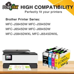 DOREINK LC3037 Ink Cartridge Replacement for Brother LC3037XXL LC3039 3037 3039 Work for Brother MFC-J6545DW MFC-J5945DW MFC-J6945DW MFC-J5845DW MFC-J5845DWXL MFC-J6545DWXL Printer (4 Pack)